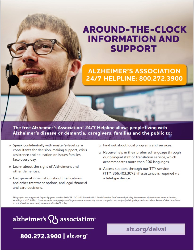 In-Person Education Programs (Alzheimer’s) – Yeadon Borough