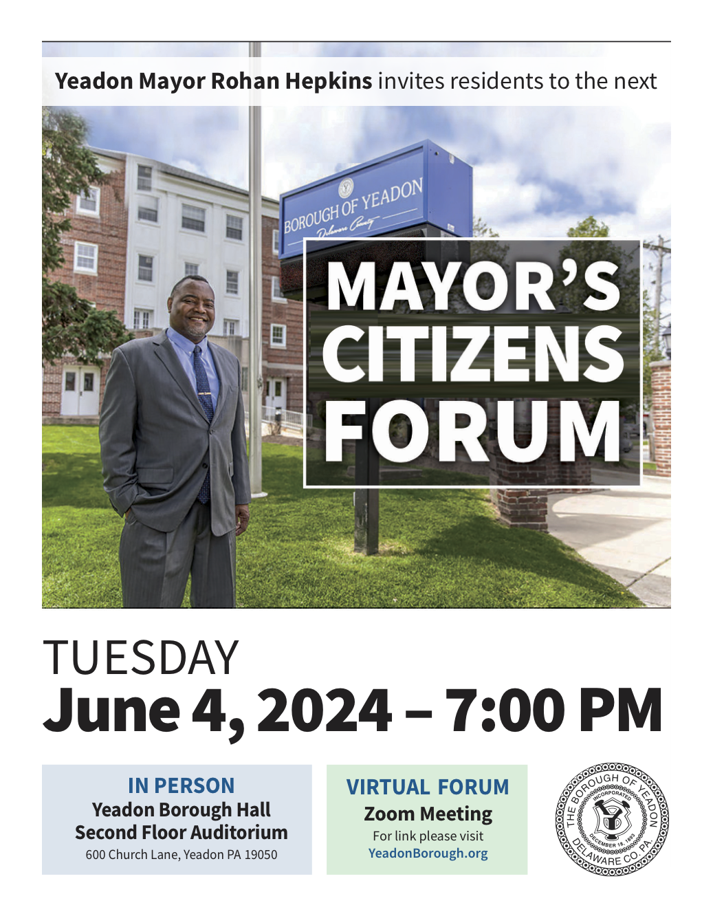 Mayor’s Forum – Yeadon Borough